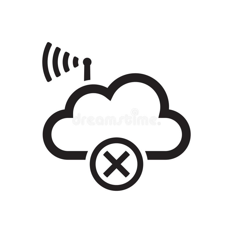 Internet Error Icon - Network Error Icon - Cloud Icon Sign Symbol Stock ...