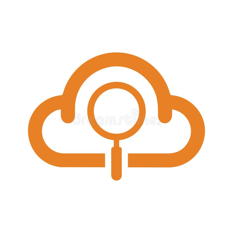 Cloud, Internet Exploring Icon. Orange Color Stock Vector ...