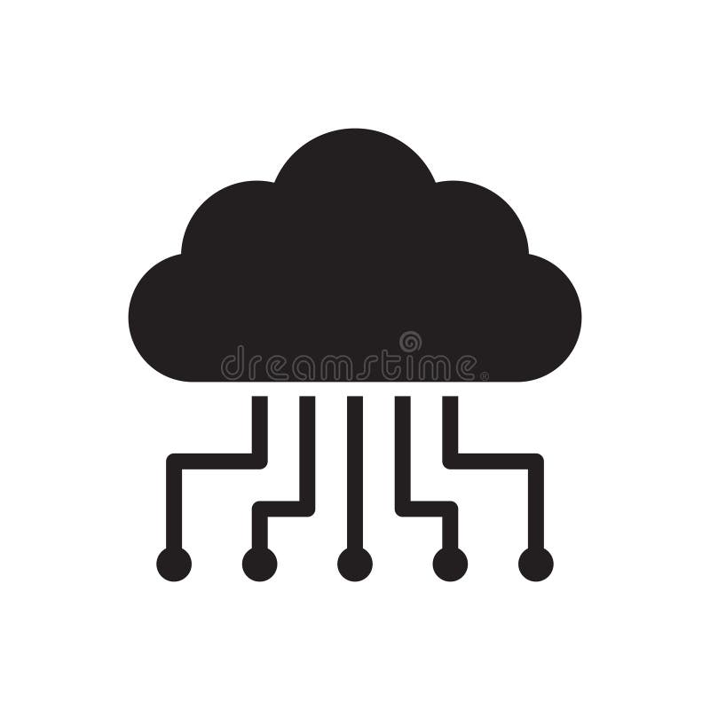 Cloud Network Icon, Cloud Data Shearing Icon Stock Vector ...