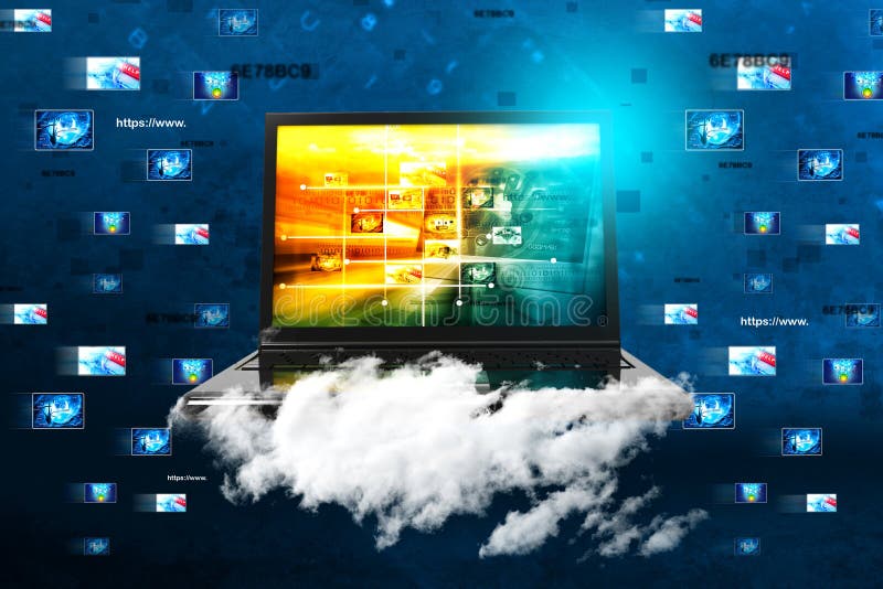 Cloud internet technology stock illustration. Illustration of ...