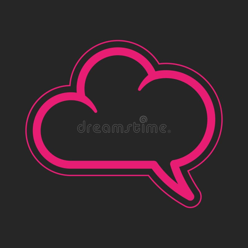 Cloud Intimate Chat Icon. Gentle Image of a Private Chat for ...
