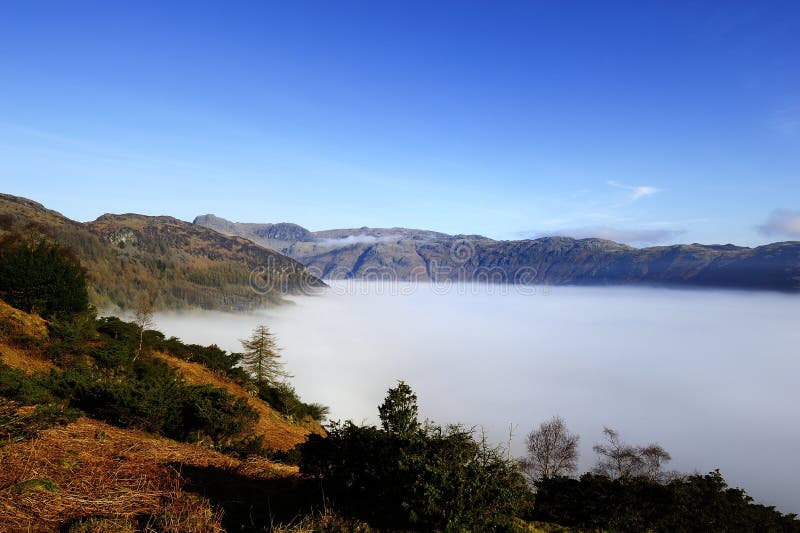 Cloud Inversion stock photo. Image of bushes, valley - 52605814
