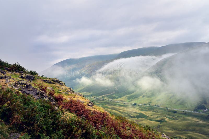 Cloud Inversion Above Dunmail Raise Stock Image - Image of national ...