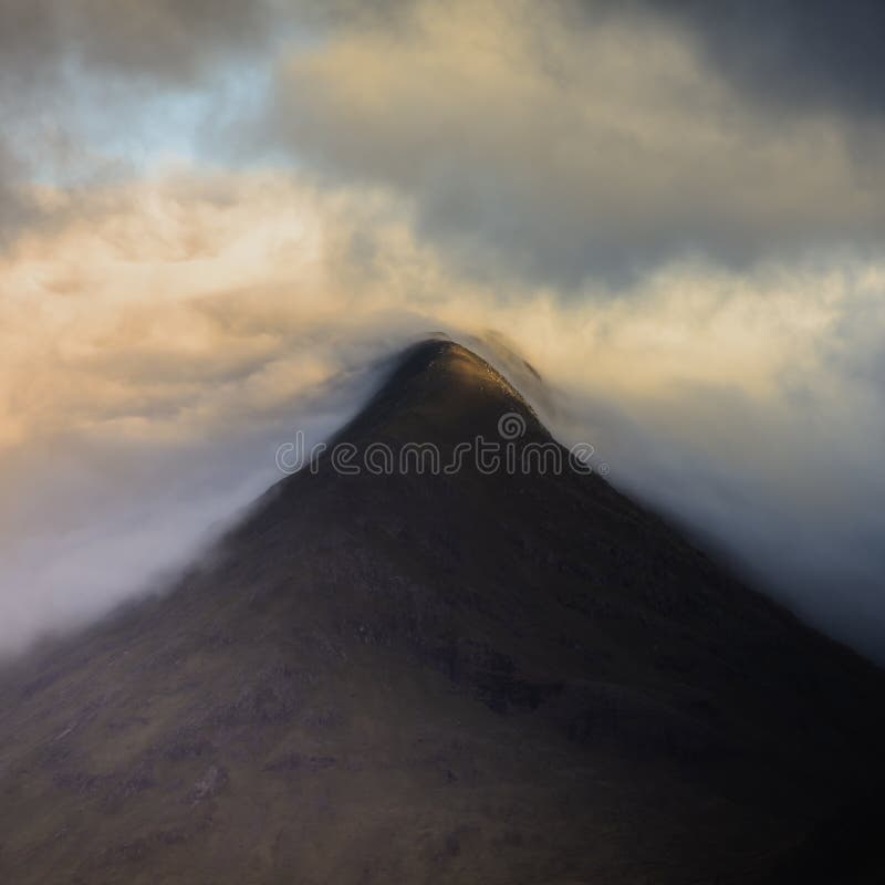 Cloud Inversion in Scottish Highlands at Sunrise Stock Image - Image of ...
