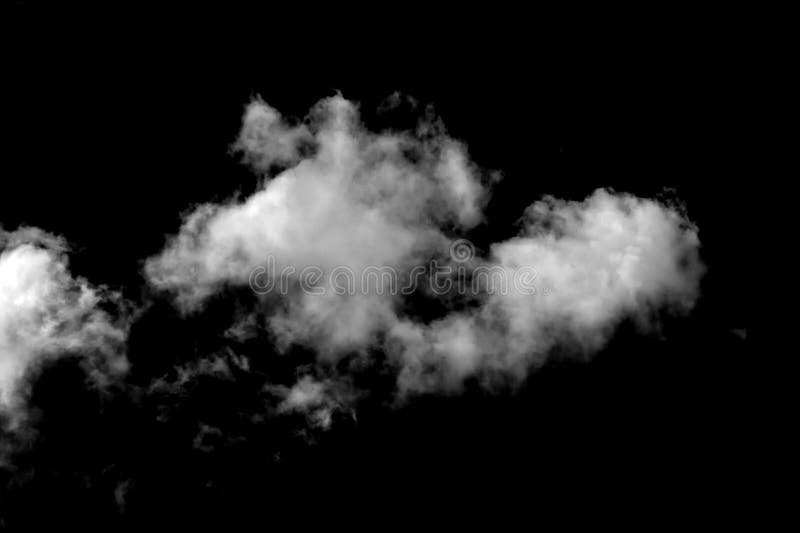 Cloud Isolated on a Black Background Stock Photo - Image of gray ...