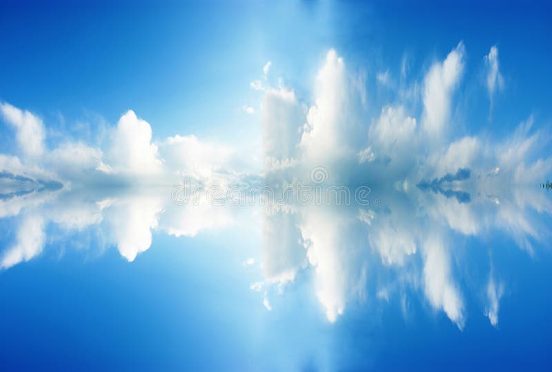 Cloud and its reflection stock photo. Image of clouds - 13376900