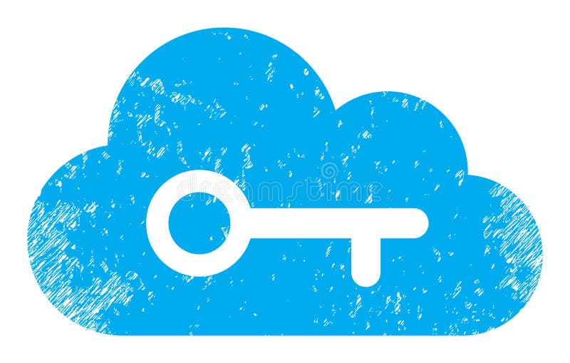 Cloud Key Scratched Icon Vector Stock Vector - Illustration of network ...