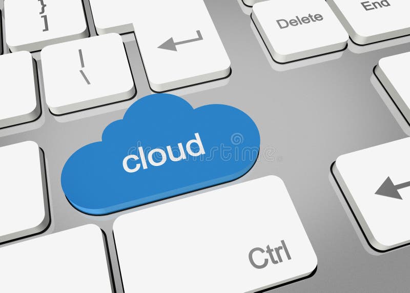 Digital Cloud Circuit Board Stock Illustration - Illustration of ...