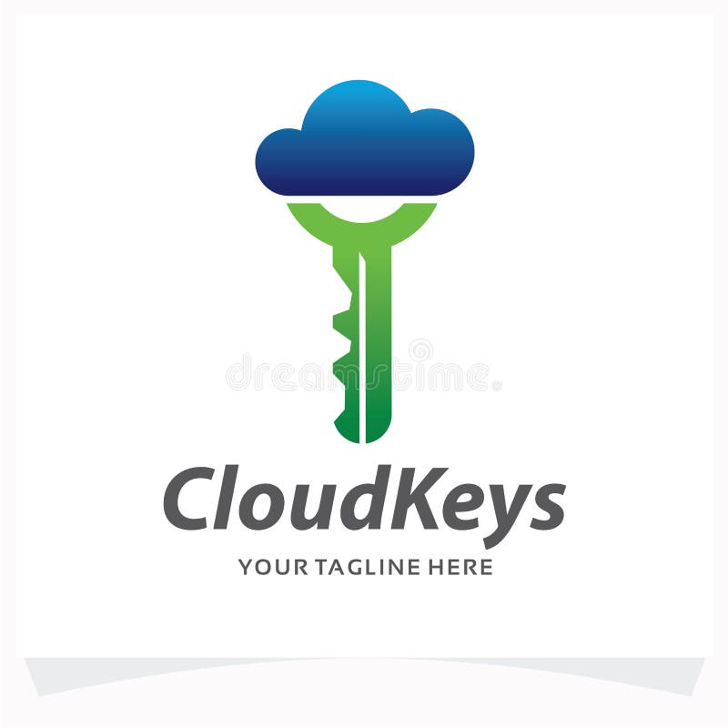 Cloud Keys Logo Design Template Stock Vector - Illustration of care ...