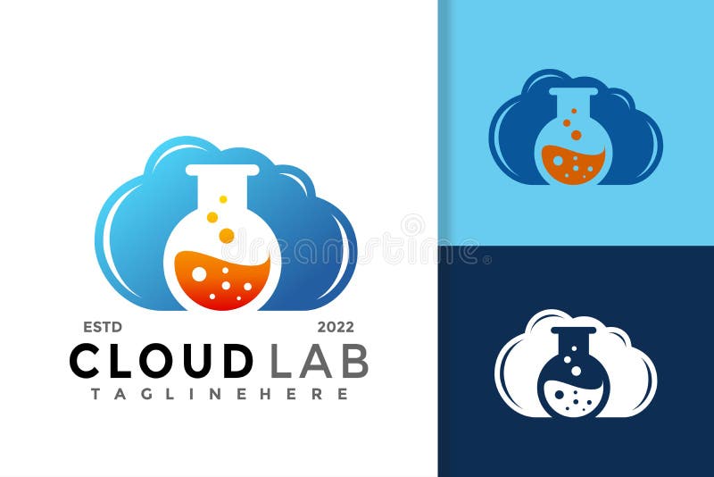 Cloud Lab Logo Design Vector Template Stock Illustration - Illustration of color, business ...