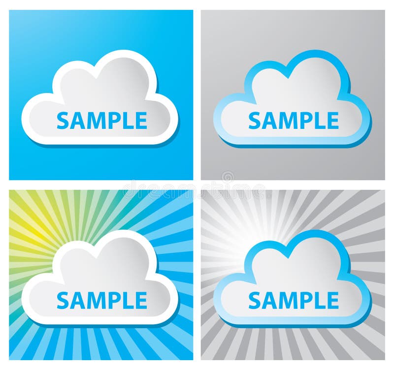 Cloud label stock vector. Illustration of background - 29055068