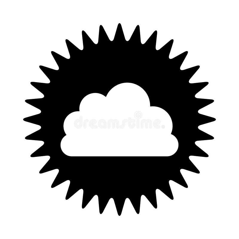Cloud Label or Emblem Icon Image Stock Vector - Illustration of ...