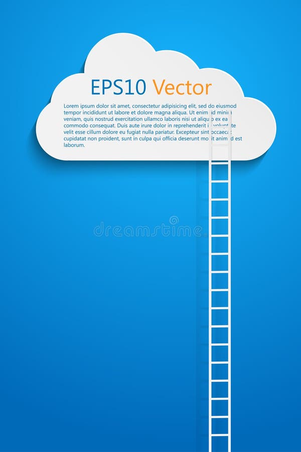 Cloud and ladder stock illustration. Illustration of incentive - 36732293