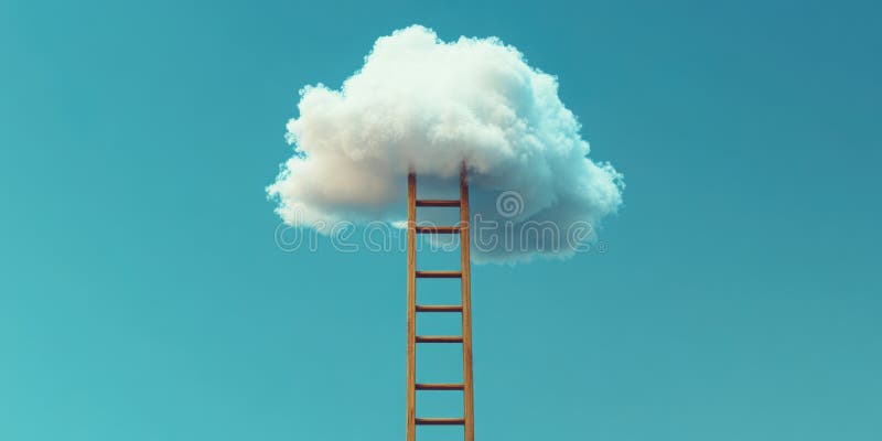 Cloud Ladder stock photo. Image of dreaming, escalator - 363709418