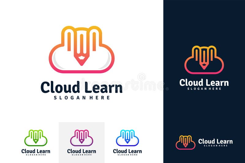 Cloud learn logo vector stock vector. Illustration of book - 239089639