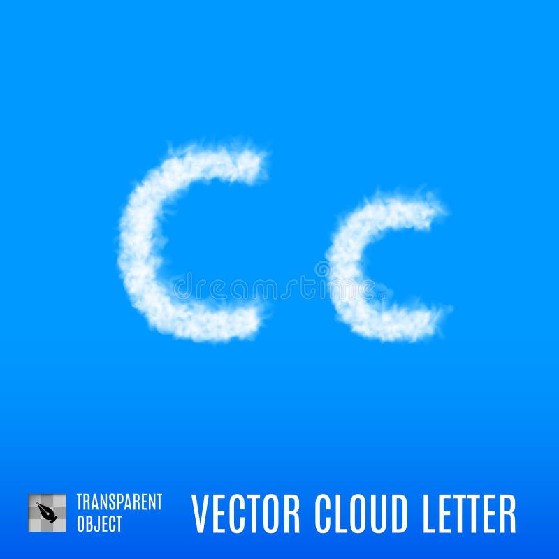 Cloud Letter stock illustration. Illustration of alphabetical - 91824142
