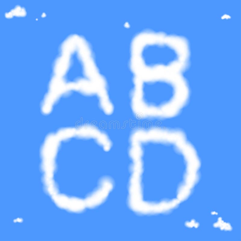 Cloud Letters stock vector. Illustration of abstract - 28871698