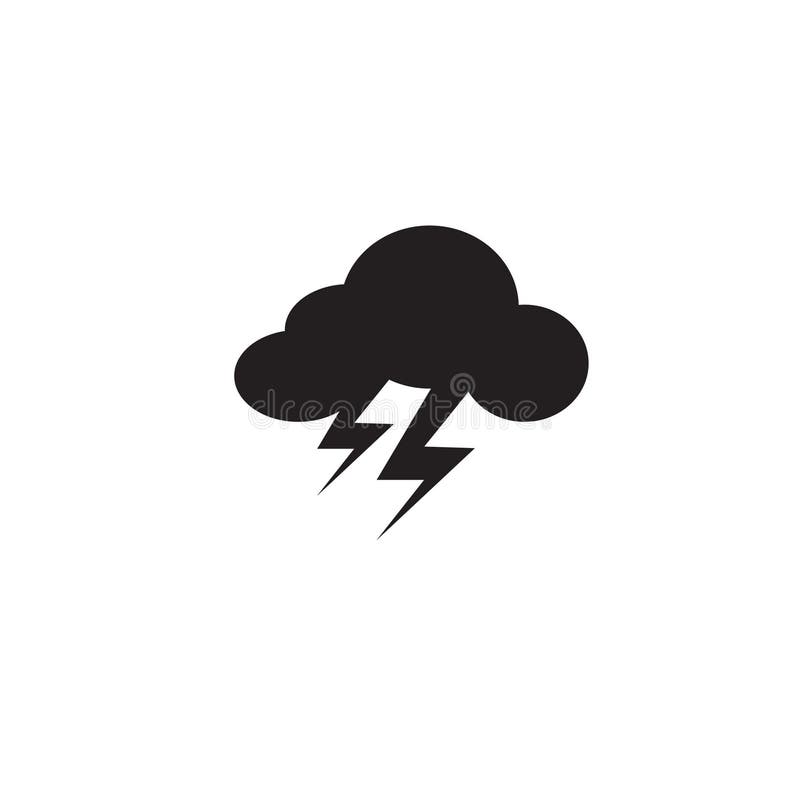 Cloud Lighting Logo Icon. Vector Illustration Isolated on White ...