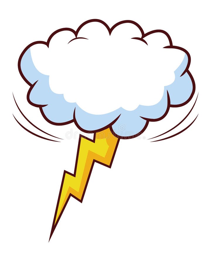 Pop Art Cloud with Lightning Design Blue Background Stock Vector ... Pop Art Cloud with Lightning Design Blue Background Stock Vector ...