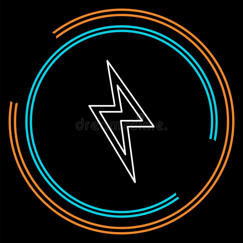 Cloud Lightning Icon - Thunder Storm Stock Vector - Illustration of ...