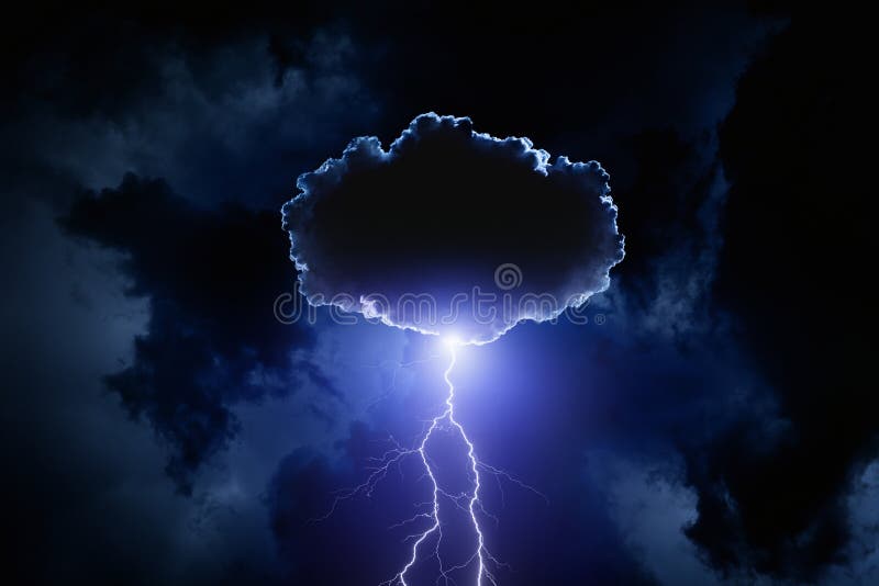Cloud with lightning stock photo. Image of thunderstorm - 49089474