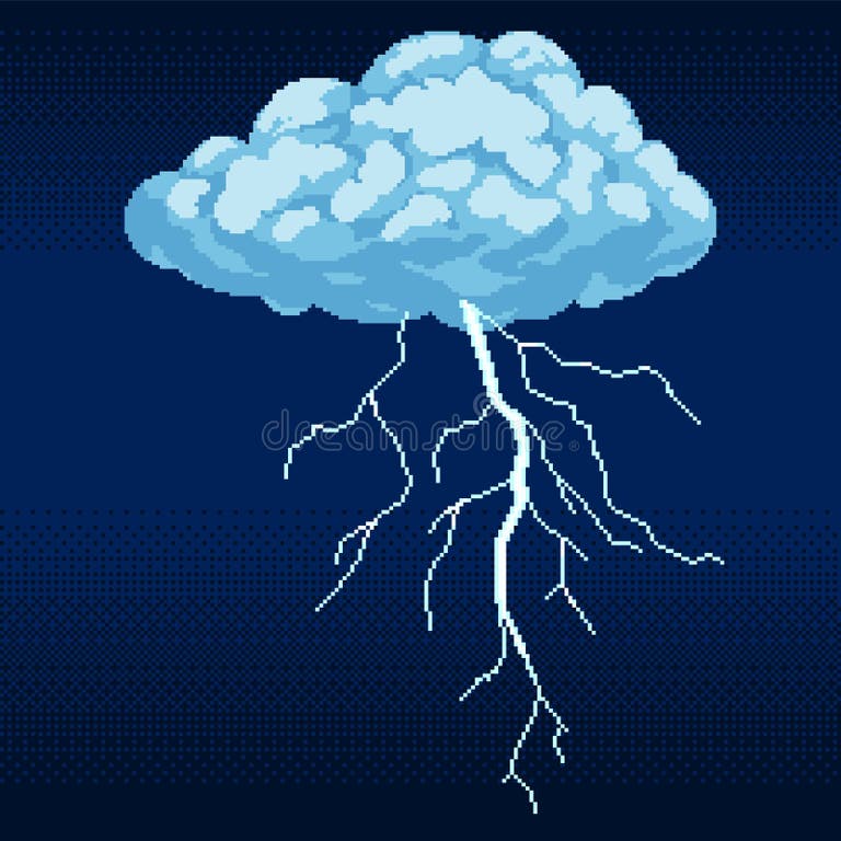 Lightning Pixel Art Stock Illustrations – 1,059 Lightning Pixel Art ...