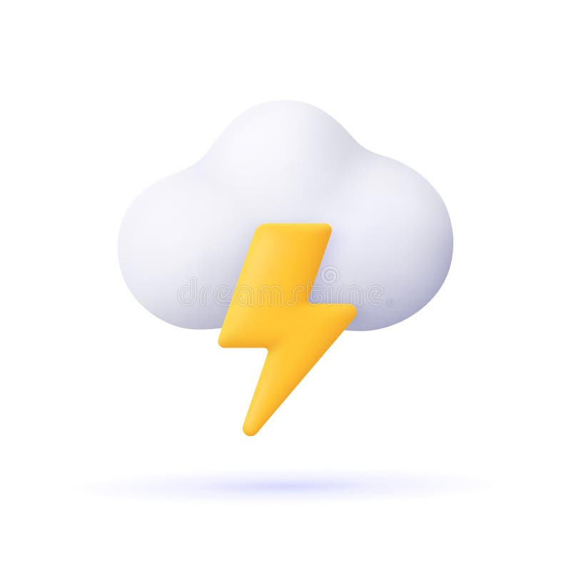 Cloud with Lightning Thunder, Thunderstorm Cloud. Weather, Meteo ...