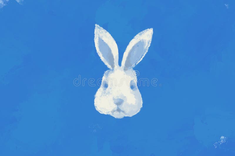 Cloud like a Rabbit stock illustration. Illustration of animal - 173733392