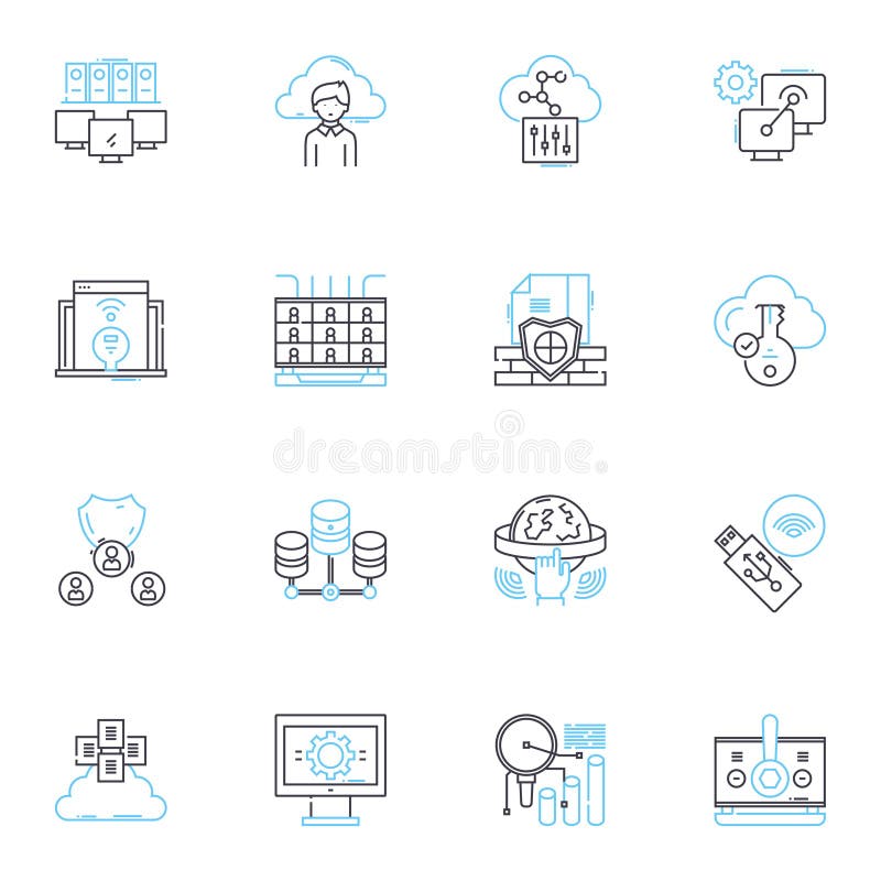 Cloud Likelihood Linear Icons Set. Probability, Chance, Forecast ...