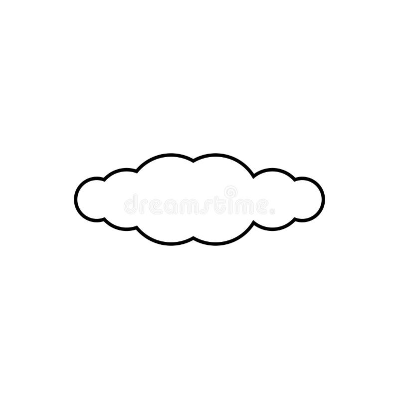 Cloud line icon stock vector. Illustration of internet - 243832853
