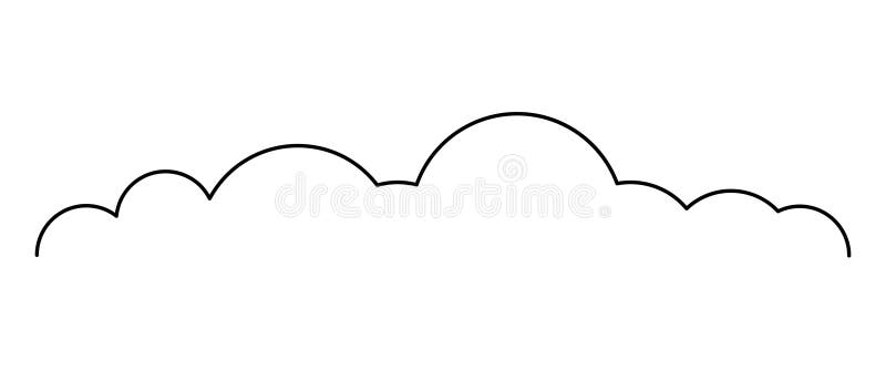 Cloud Line Shape, Graphic Clouds Outline, Clouds Lined, Cloudy Line ...