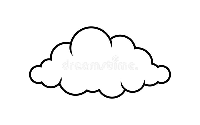 Cloud, Cloud Line Shape, Graphic Clouds Outline, Clouds Lined, Cloudy ...