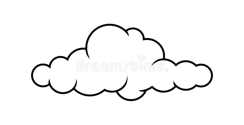 Cloud, Cloud Line Shape, Graphic Clouds Outline, Clouds Lined, Cloudy ...
