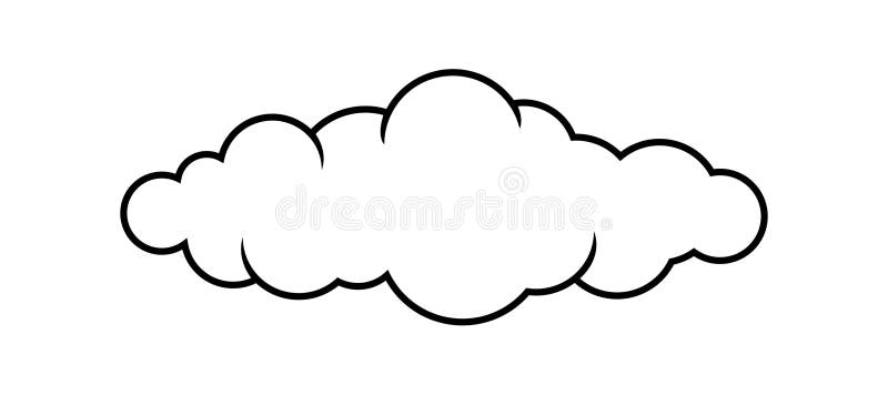 Cloud, Cloud Line Shape, Graphic Clouds Outline, Clouds Lined, Cloudy ...