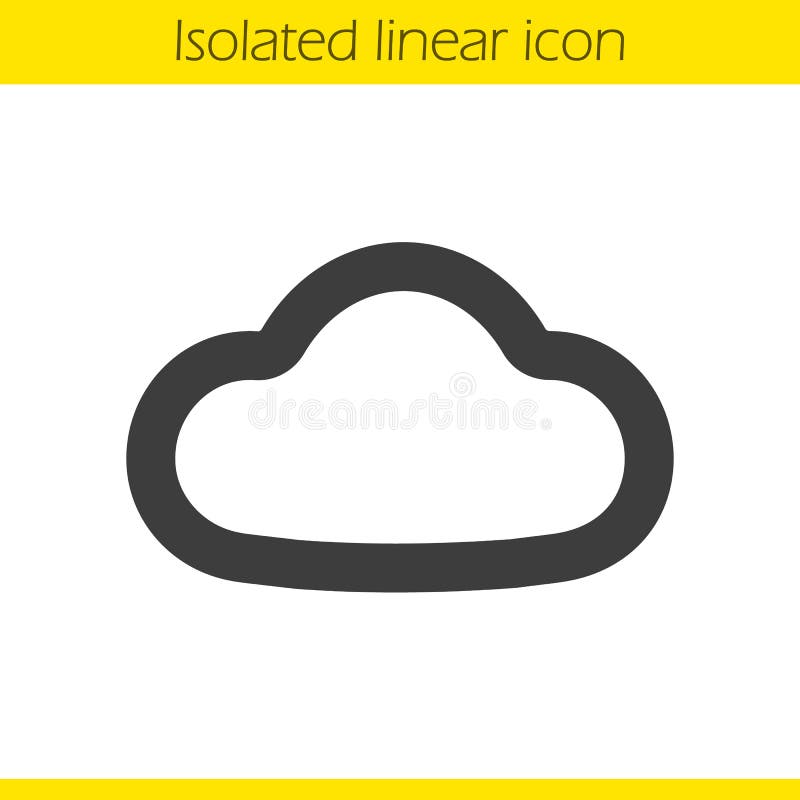 Cloud linear icon stock vector. Illustration of hosting - 167104229