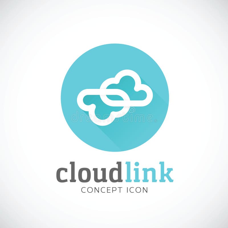 Cloud Link Abstract Vector Concept Storage Icon Stock Vector ...