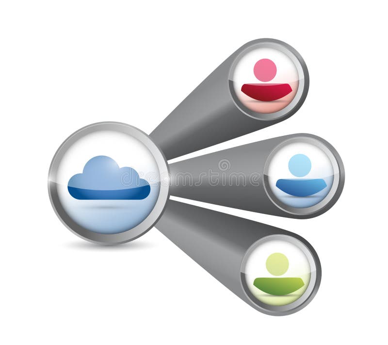 Cloud Link Storage Network Connection. Stock Illustration ...