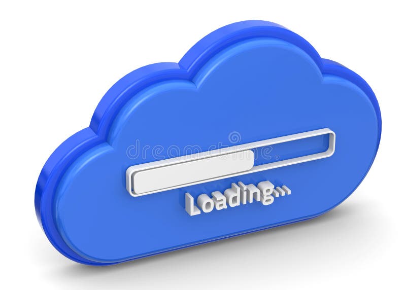 Cloud Loading stock illustration. Illustration of cyberspace - 55143998