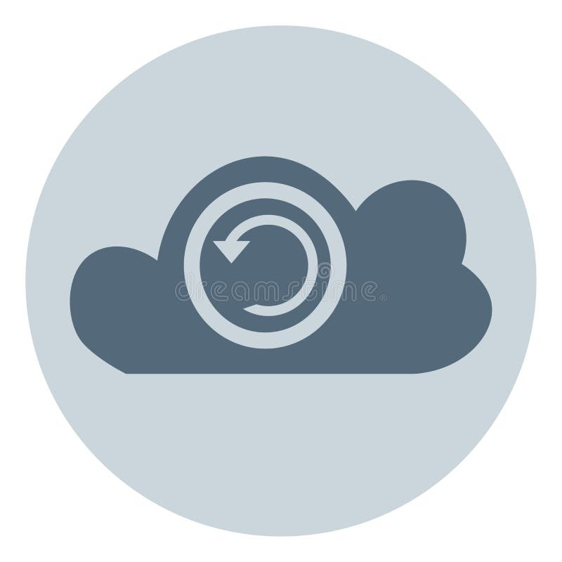 Cloud loading, icon stock vector. Illustration of communication - 260378651