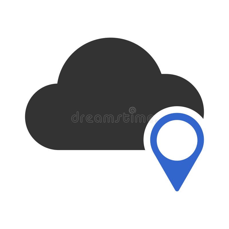 Cloud location icon design stock vector. Illustration of internet ...