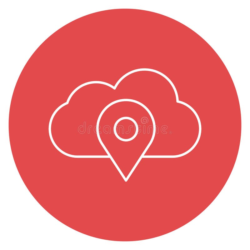 Cloud Location Isolated Vector Icon Which Can Easily Modify or Edit ...