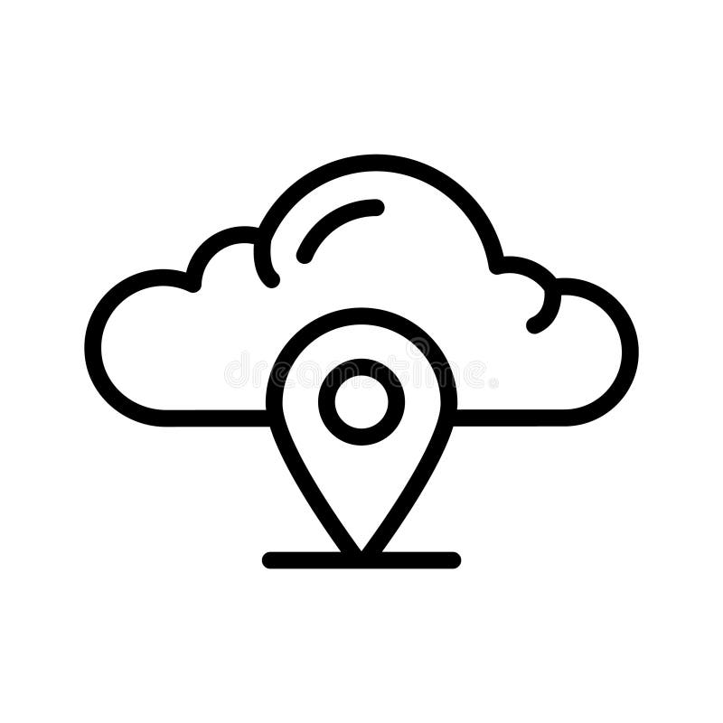 A Cloud with a Location Pin, Symbolizing Localized Weather Updates ...