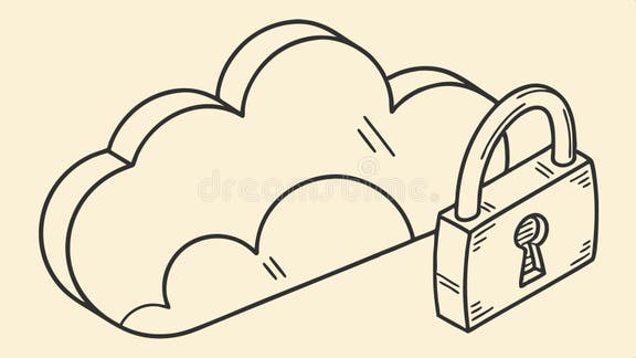 Cloud Lock Icon, Data Security, Cloud Storage, Privacy Symbol, Secure ...
