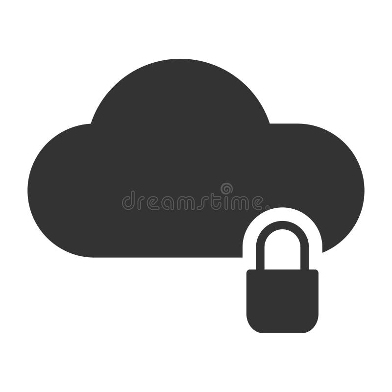 Cloud lock icon design stock vector. Illustration of icon - 231446589