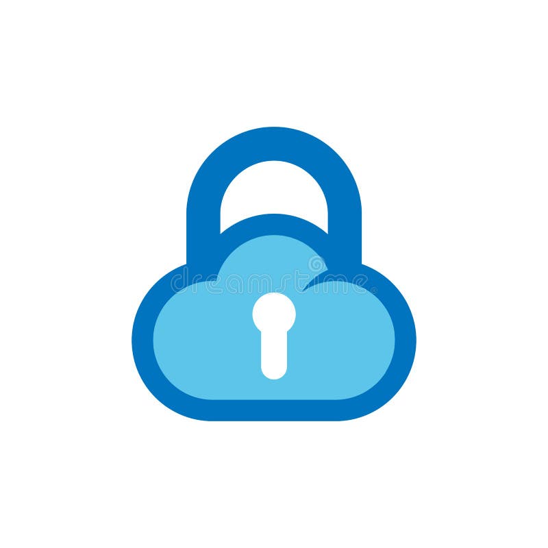Cloud Lock Logo Icon Design Stock Vector - Illustration of online ...