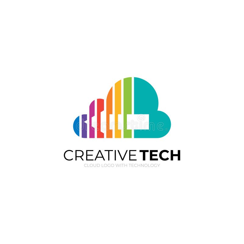 Cloud Logo and Arrow Design Combination, Technology Logos Stock Vector - Illustration of company ...