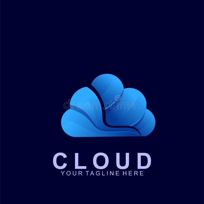Cloud Logo Colorful Template Design Stock Vector - Illustration of ...