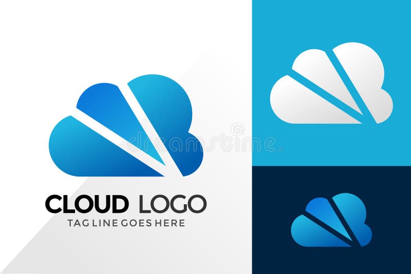 Cloud Logo Design, Brand Identity Logos Designs Vector Illustration ...