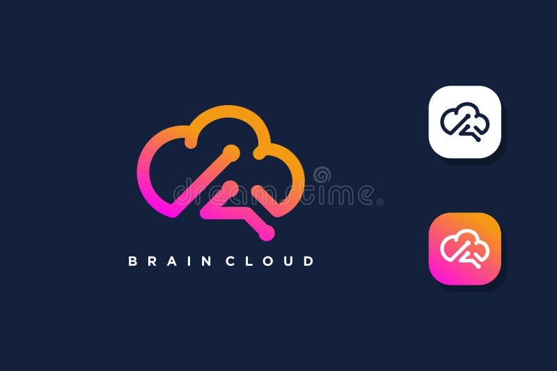 Modern Cloud Logo Design Template with Letter C Inside, Computer, Cloud ...