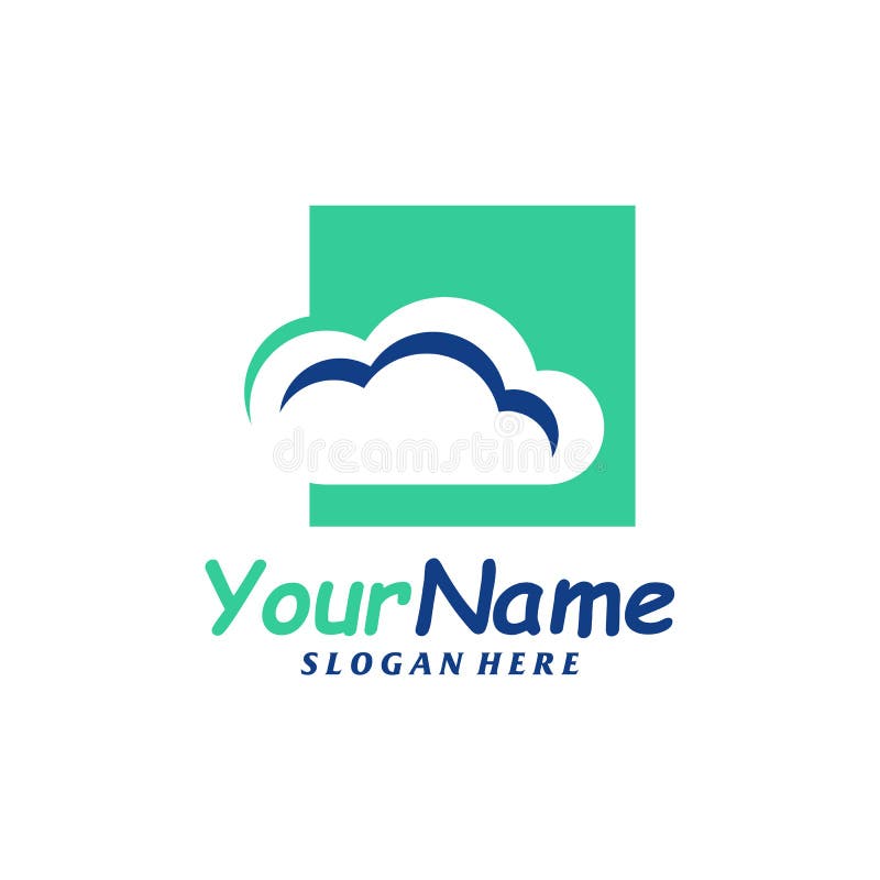Cloud Logo Design Template. Cloud Logo Concept Vector Stock ...